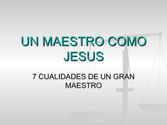 Caracteristicas el maestro cristiano | PDF