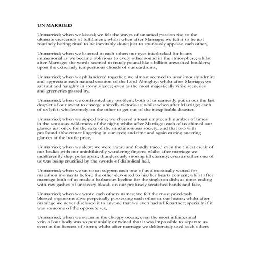 Unmarried | PDF