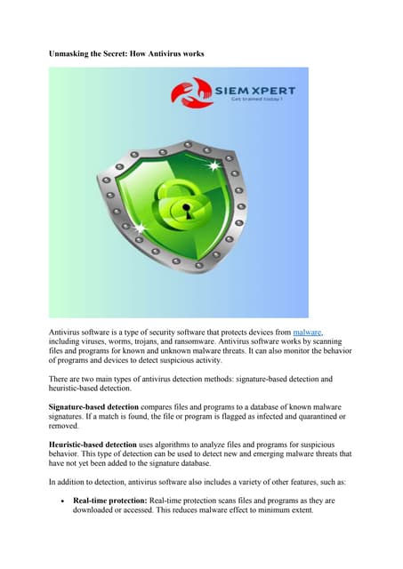 Antivirus software | PPT