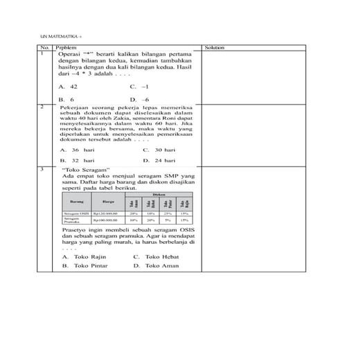 Un matematika 1 | DOCX
