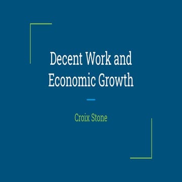Decent Work and Economic Growth | PDF