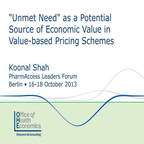 "Unmet need" in health care and economic value | PDF