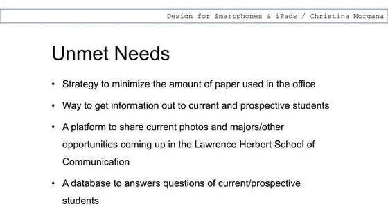 Unmet needs fa102d | PPTX