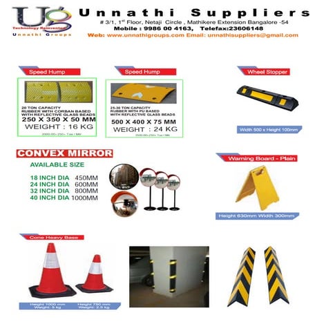 Unnathi Road-Parking products Bangalore | PDF