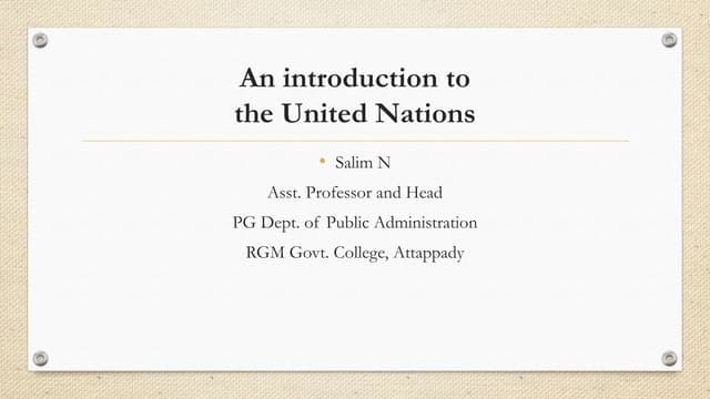 Objectives of united nations | PPT