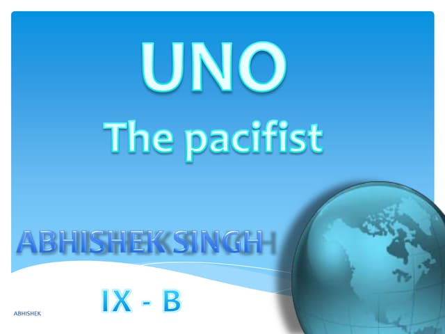 Objectives of united nations | PPT