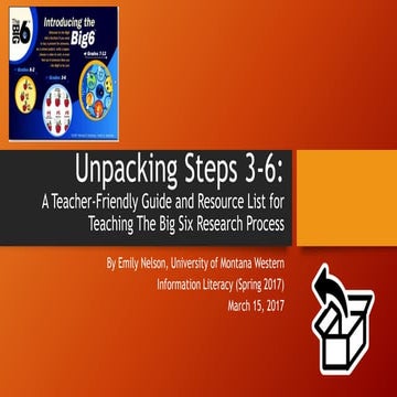 Unpacking Steps 3 to5 of The Big Six Research Process | PPTX