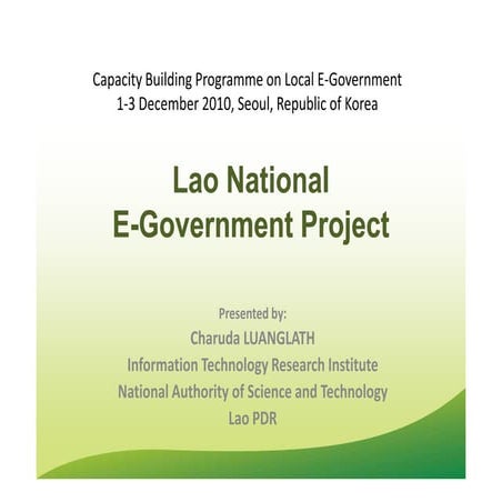 Lao National E-Government Project | PDF