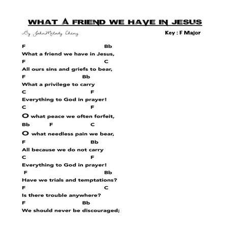 What a friend we have in Jesus | PDF