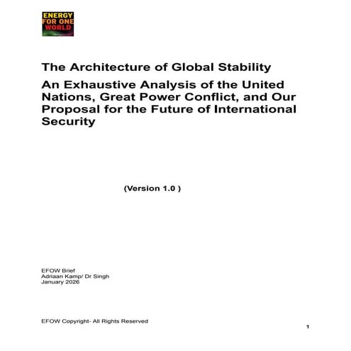 EFOW Brief: UN Peacekeeping, Security, and Reform Version 1.0 | PDF