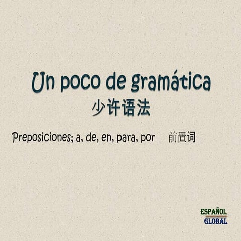 Preposiciones en español | DOC