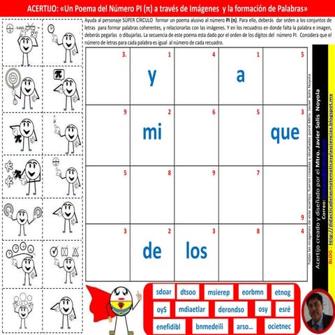 ACERTIJO: «Un Poema del Número PI (π) a través de Imágenes y la ...