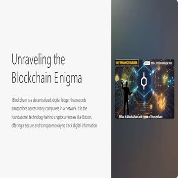 : Understanding Blockchain: An In-Depth Guide by MyFinanceBurger | PPT