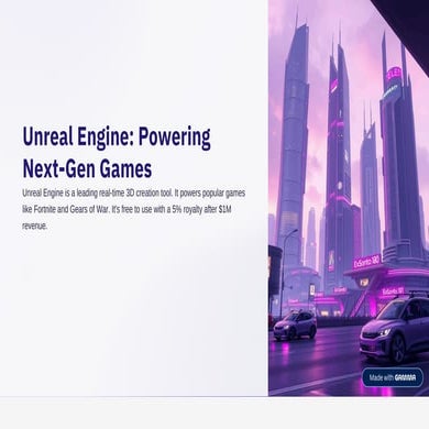 Unreal Engine Game Development Company – Build Next-Gen Games with BR Softech | PPT