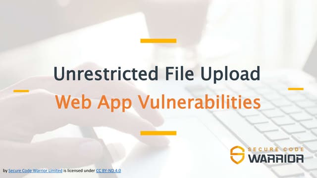 Secure Code Warrior - Unrestricted file upload | PPT Secure Code Warrior - Unrestricted file upload | PPT