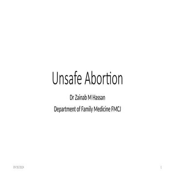 Unsafe Abortion . And post abortion care | PPTX