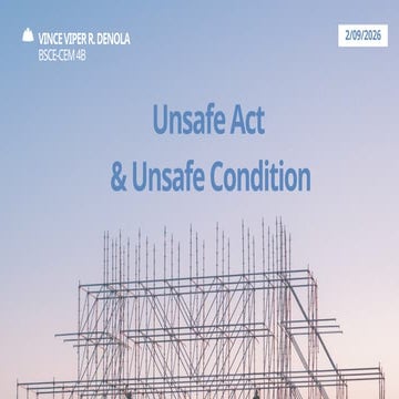 Unsafe Act and Unsafe condition | PPT