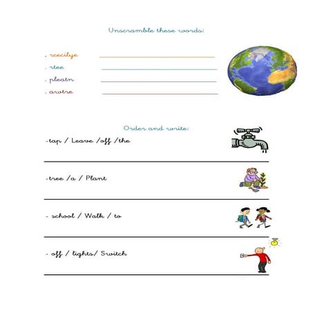 Unscramble these words | PDF