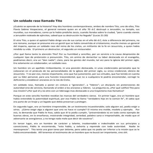 Un soldado raso llamado tito mayo 8 de 2012 | DOCX