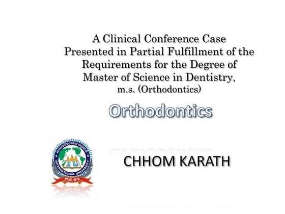 an Example for Orthodontic case presentation | PPT