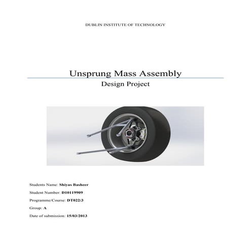 Unsprung mass assembly | PDF