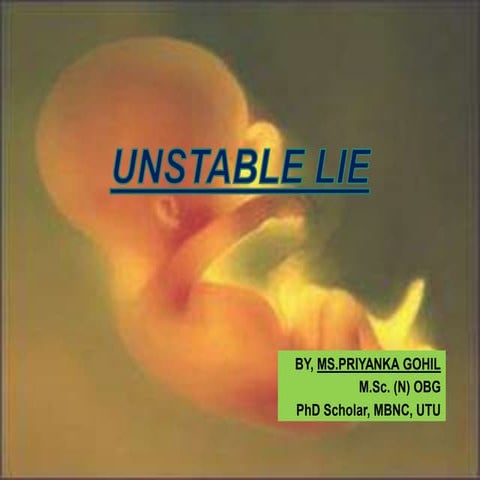 Unstable lie | PPT | Pregnancy | Reproductive Health