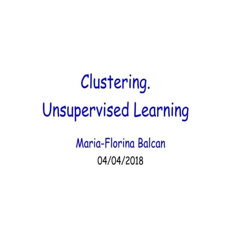 Clustering Unsupervised Learning And Machine Learningpdf
