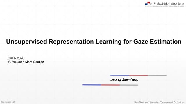Unsupervised Representation Learning For Gaze Estimation Ppt