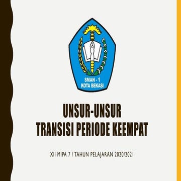 UNSUR-UNSUR TRANSISI PERIODE KEEMPAT | PDF
