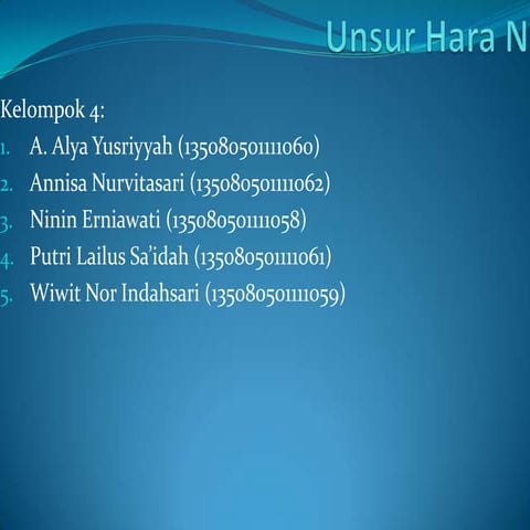 Unsur hara n | PPT