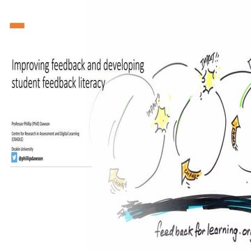 Improving feedback and developing student feedback literacy | PPT