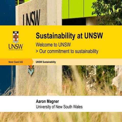 UNSW's Commitment to Sustainable Practices | PPT