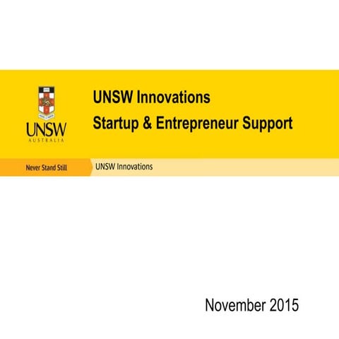 UNSW Entrepreneur Development - Nov 2015 | PPTX