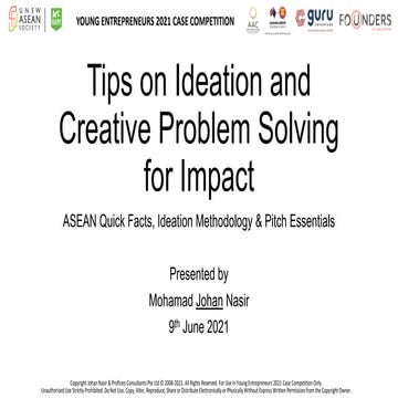 UNSW YEC Competition Presentation 2021 | PPT