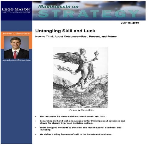 Untangling Skill And Luck | PDF