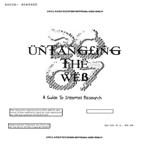 Untangling the web | PDF