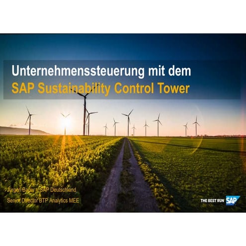 Unternehmenssteuerung mit dem SAP Sustainability Control Tower ...