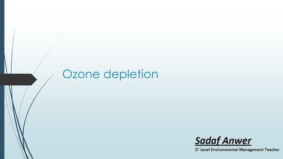 Ozone layer depletion ppt | PPT