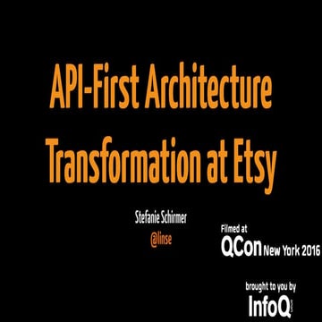 API-first Architecture Transformation at Etsy | PDF