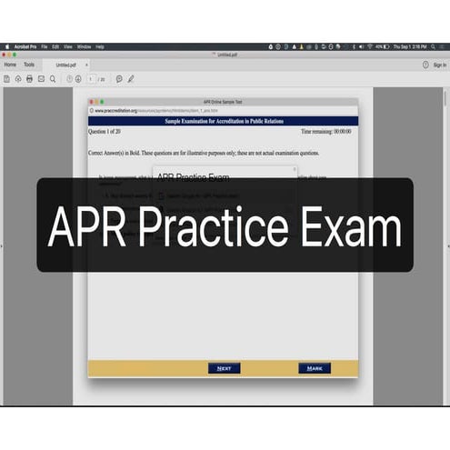 APR Practice Exam | PDF | Educational Assessment | Education