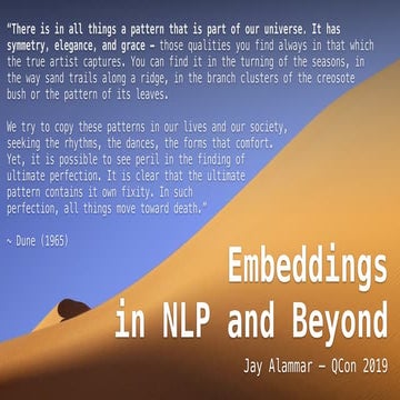 Intuition & Use-Cases of Embeddings in NLP & beyond | PPT