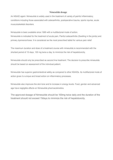 Nimesulide gel system for topical use | DOCX