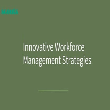 innovative workforce managment strategies | PPTX
