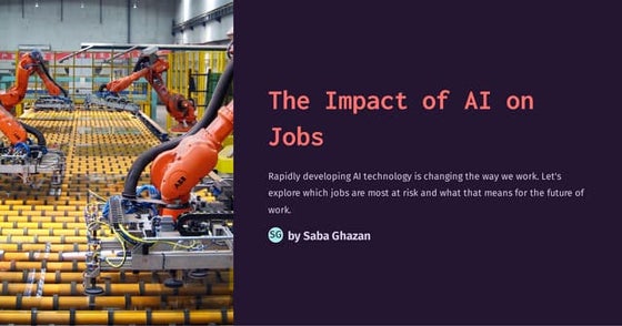 Impacts of artificial intelligence on jobs | PPTX