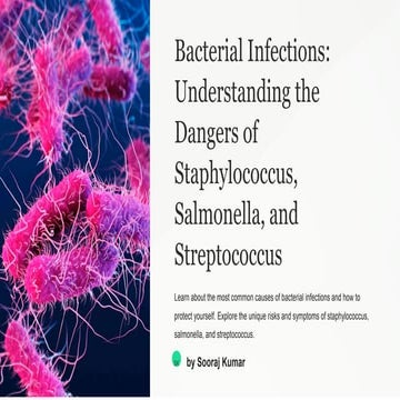 Bacterial infection staphylococcus streptococcus and salmonella | PPT
