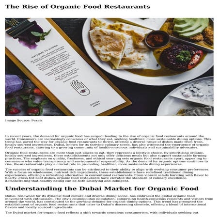 The Rise Of Organic Food Restaurant | PDF