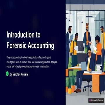Forensics Accounting with Great knowledge | PPT