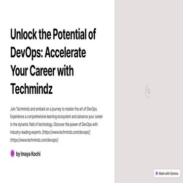 Best Devops Training Institute Kochi Infopark Pdf