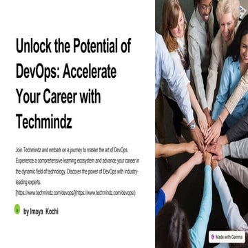 Unlock the Potential of DevOps With Techmindz | PPT