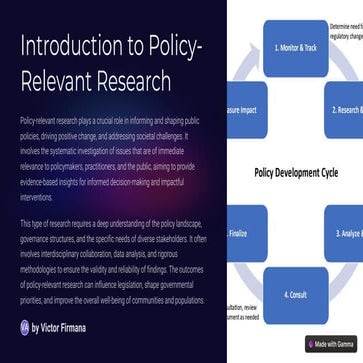 Introduction to policy-relevant research | PDF